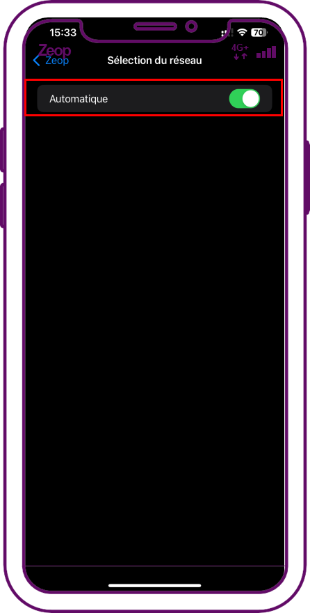 TUTO - Forcer la sélection du réseau Zeop